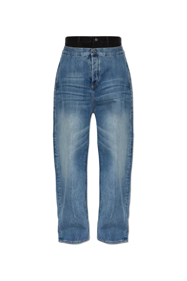 Attico Double Waistband Jeans - Blue