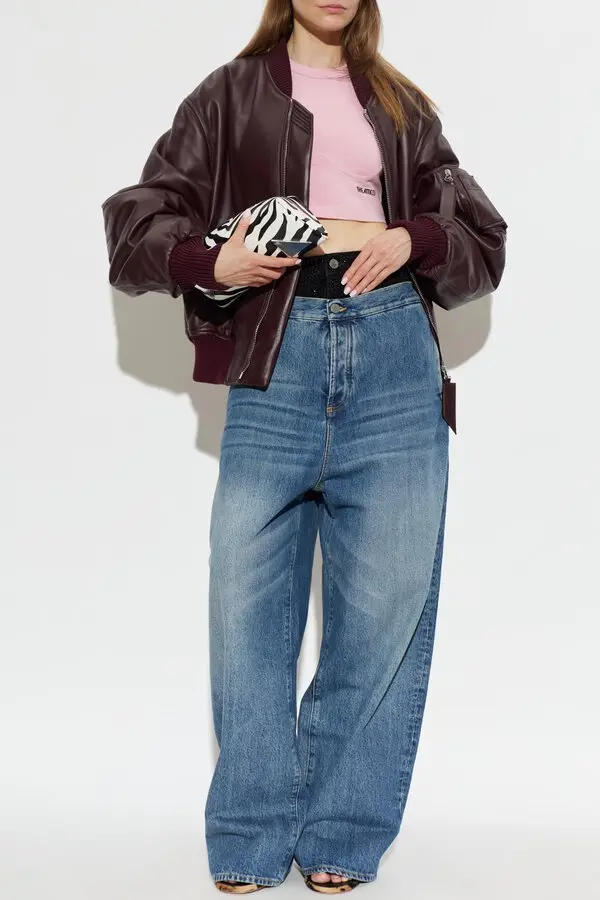 Attico Double Waistband Boyfriend Jeans