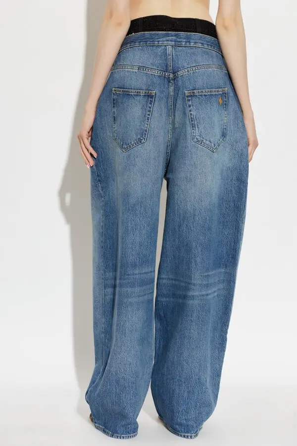 Attico Double Waistband Boyfriend Jeans