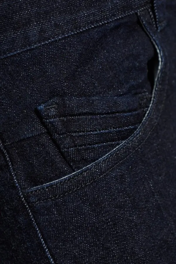 Attico Boyfriend Fit Jeans With Embroidered Logo