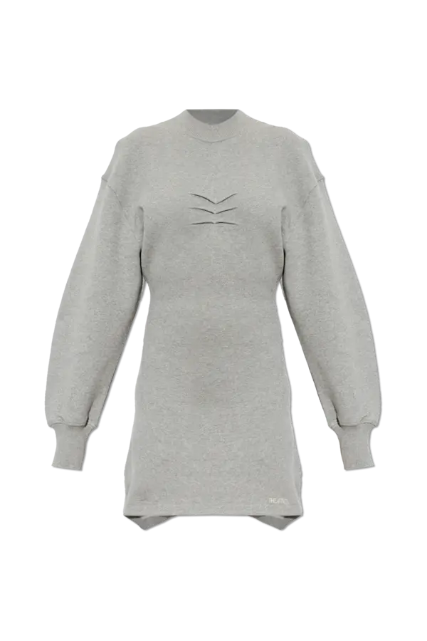 Attico Oversized Sweatshirt Dress With Darts - Grey