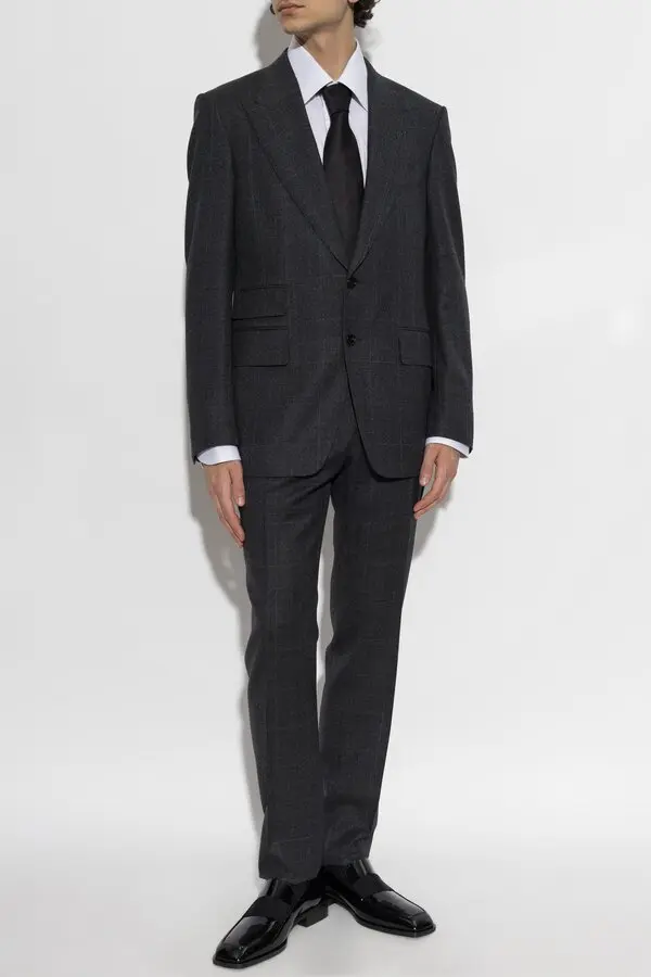 TOM FORD Wool Suit With A Check Pattern