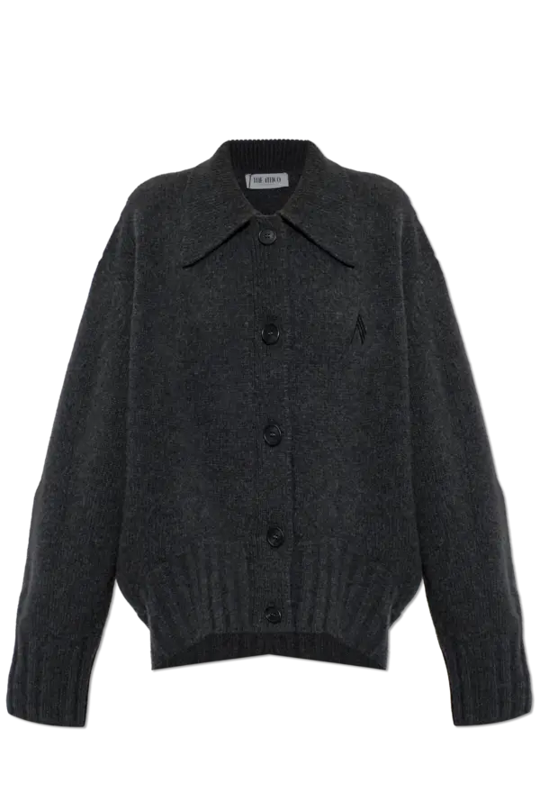 Attico Cardigan With Collar - Grey