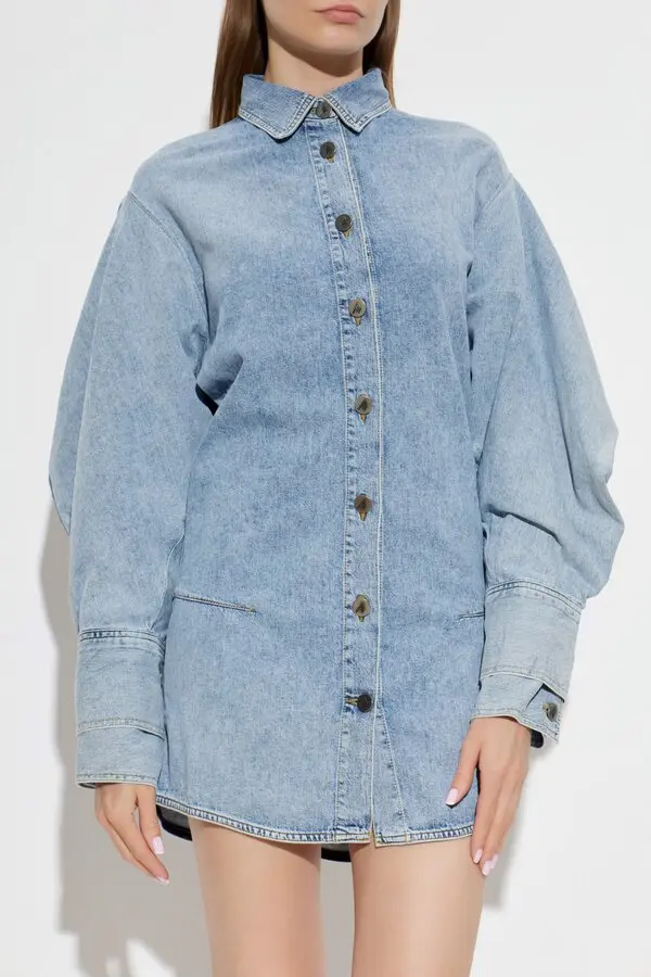 Attico Denim Dress With Pockets