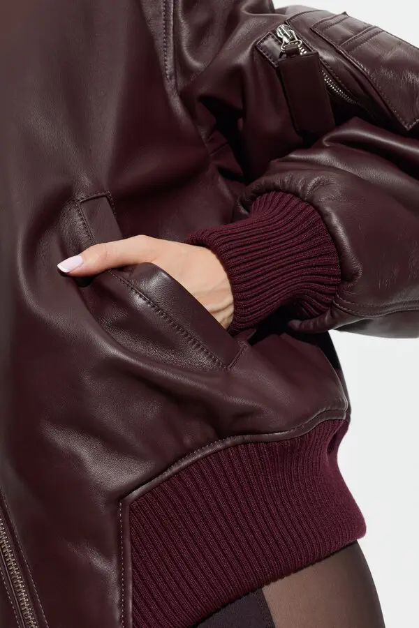 Attico Leather 'bomber' Jacket