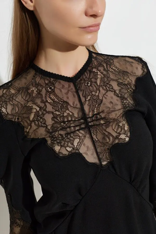 Attico Lace Trimmed Dress