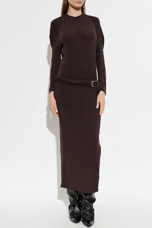 Attico Long Dress With Belt