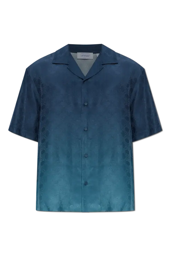 Off-White Shirt With Monogram - Navy Blue
