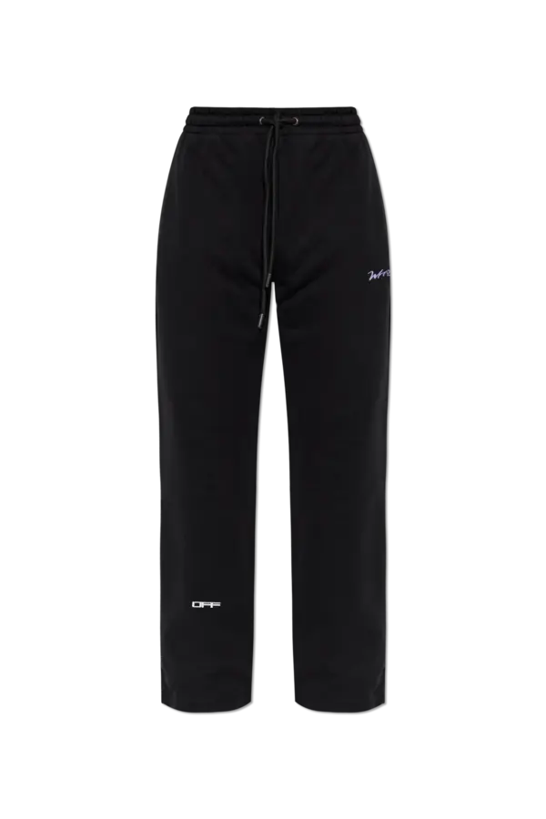Off-White Sweatpants With Print - Black