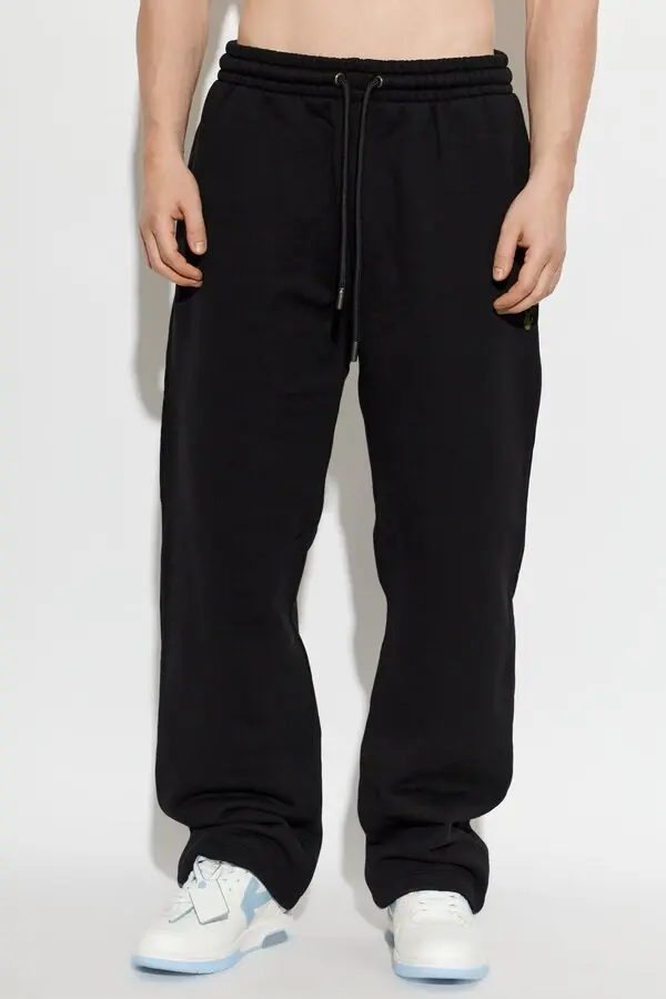 Off-White Sweatpants With A Colorful Printed Logo