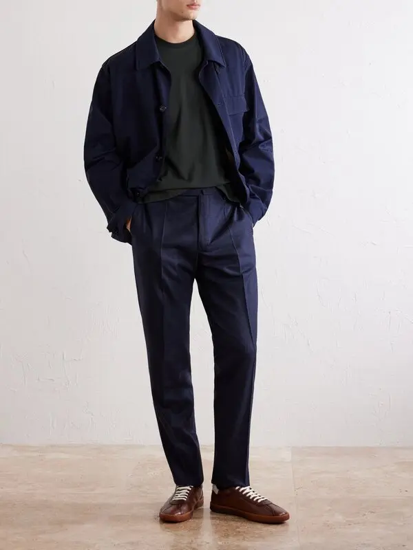 SLOWEAR Straight-leg Wool And Cashmere-blend Trousers