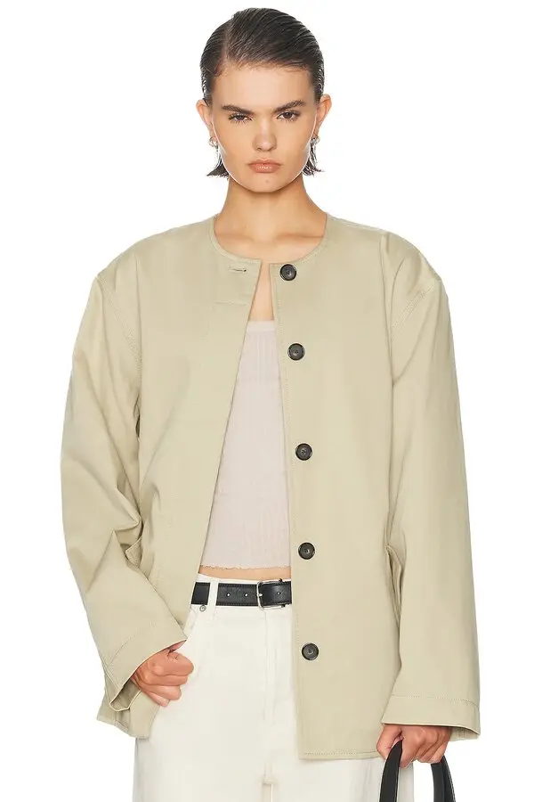 TOTEME Cotton Twill Jacket - Cashew