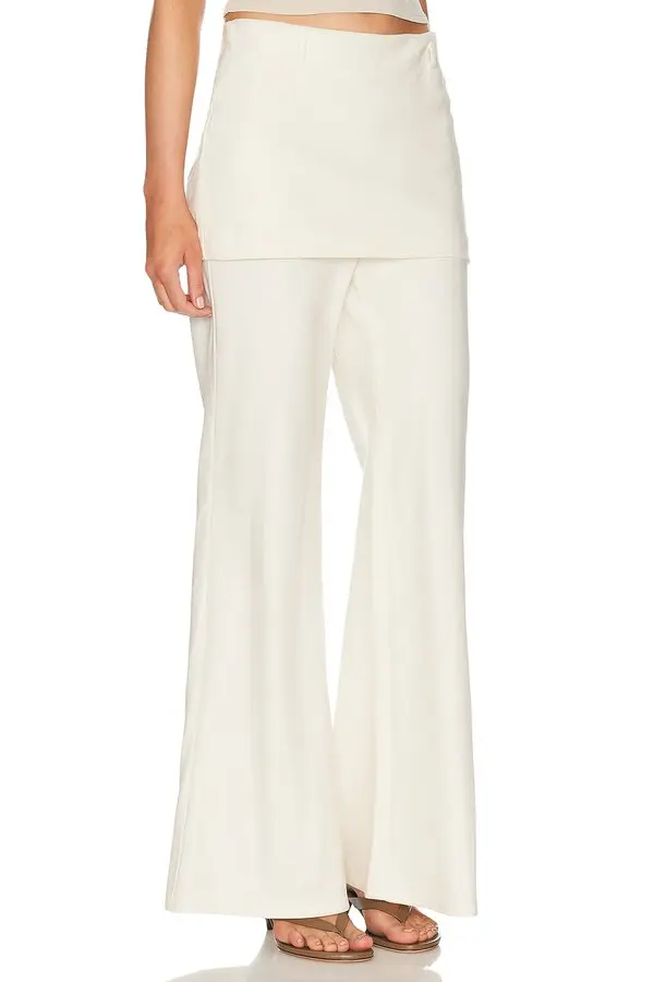 Enza Costa Twill Apron Pants - Vanilla