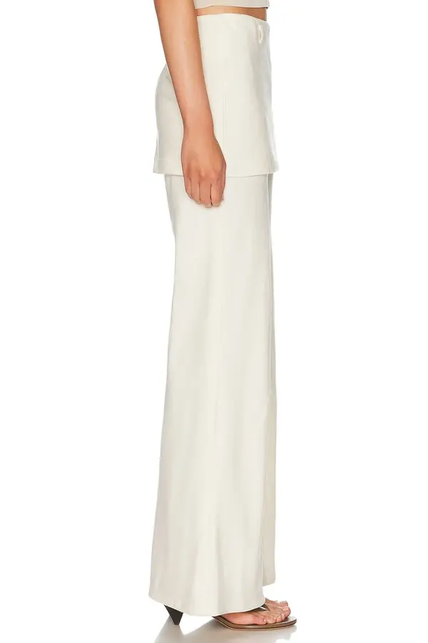 Enza Costa Twill Apron Pants - Vanilla