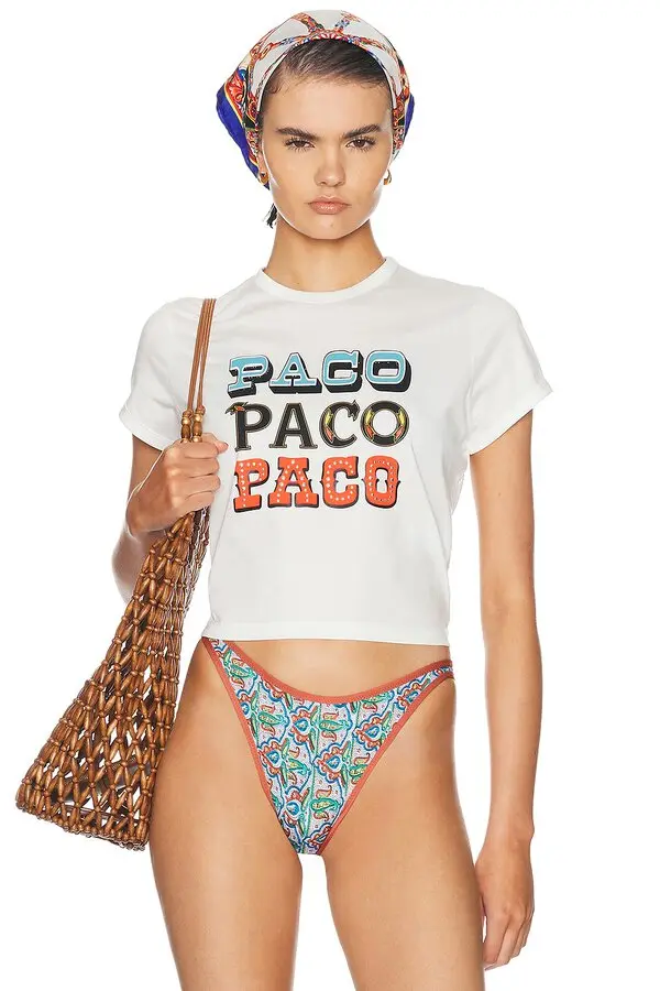 Rabanne Paco Graphic Tee - White