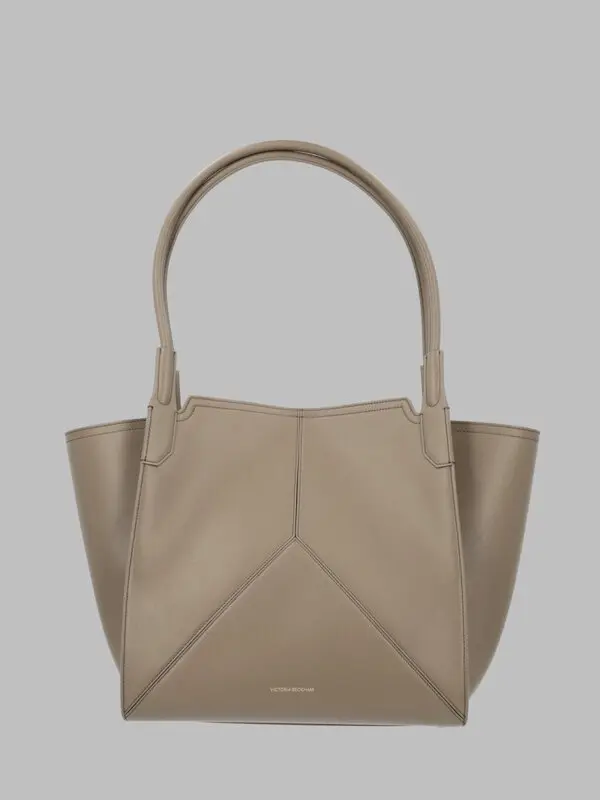 Victoria Beckham Calf Leather Tote Bag - Cream