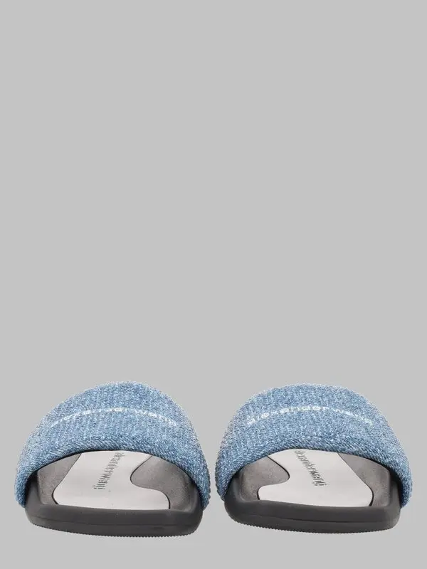 Alexander Wang Sandalo Slide In Denim - Blue