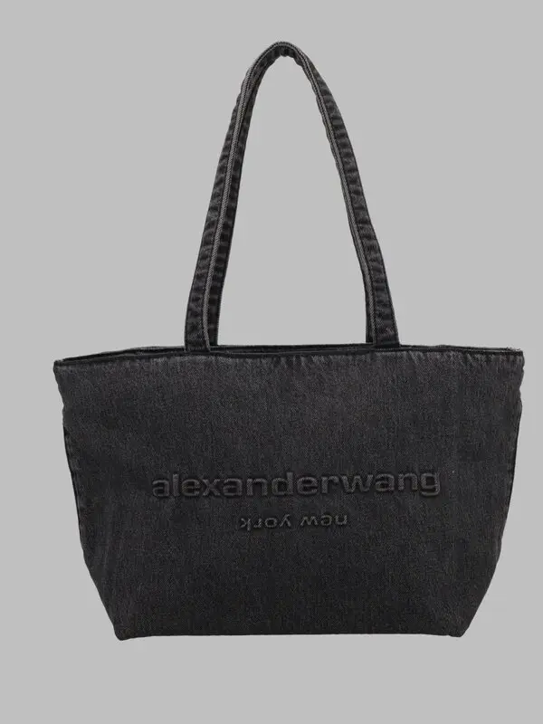 Alexander Wang Medium Tote Bag In Denim - Blue