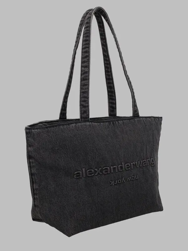 Alexander Wang Medium Tote Bag In Denim - Blue