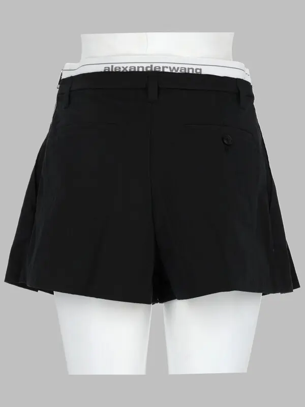 Alexander Wang Logo Elasticated Waist Shorts - Black