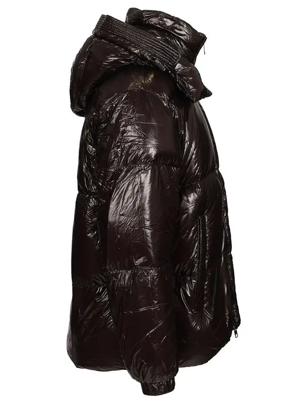DIESEL® Quilted Taslan Down Jacket With Viraloff® Treatment And Drawstring Hem - Black