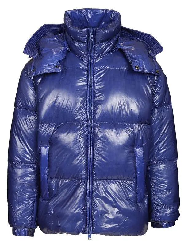 DIESEL® Quilted Taslan Down Jacket With Viraloff® Treatment - Blue