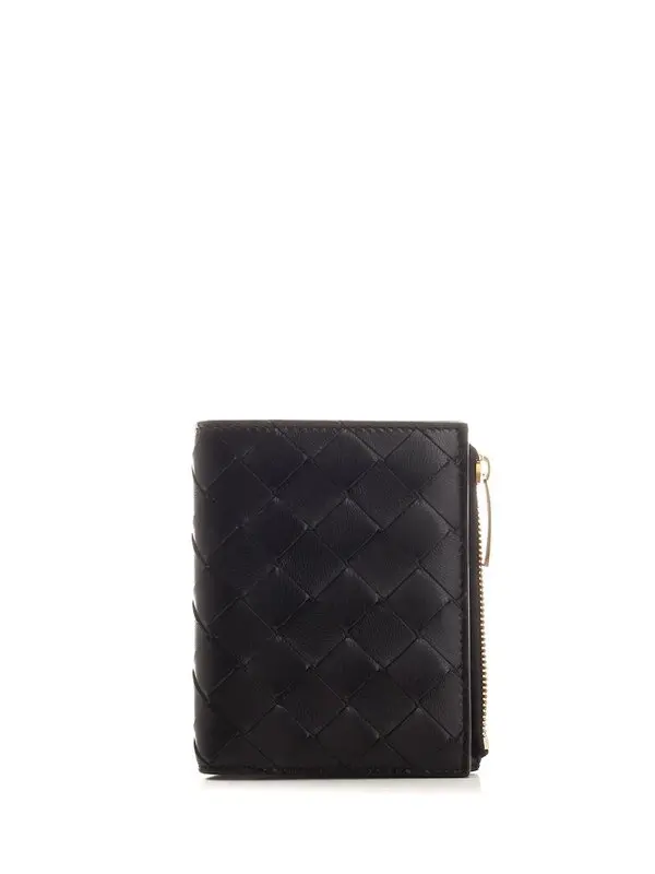 Bottega Veneta Intrecciato Bi-fold Wallet - Black