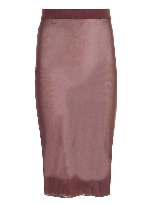 Saint Laurent Sheer Pencil Skirt - Multicolor