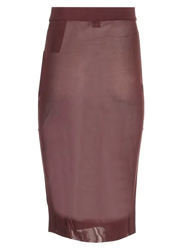 Saint Laurent Sheer High-waisted Pencil Midi Skirt