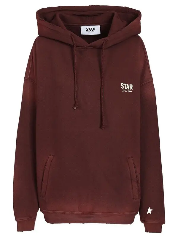 GOLDEN GOOSE Oversized Distressed Star Hoodie - Multicolor