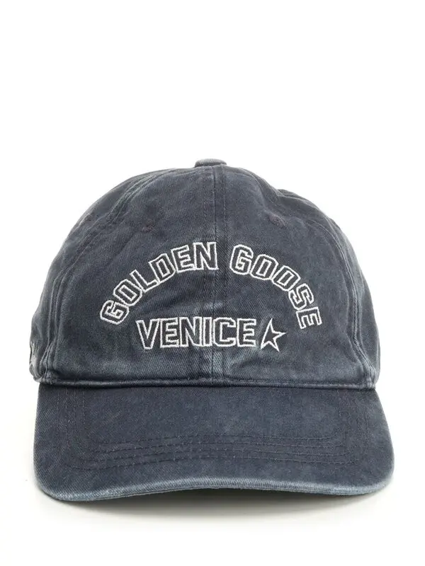 GOLDEN GOOSE Embroidered Logo Baseball Cap - Blue