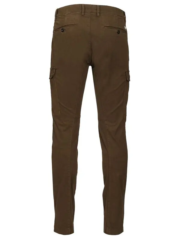C.P. COMPANY Stretch Cotton Satin Cargo Trousers - Green