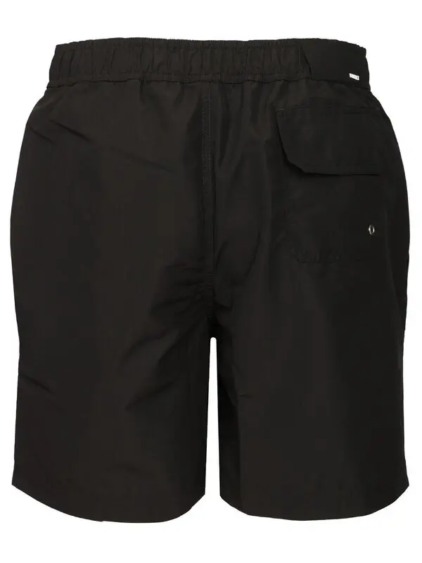 Amiri Nylon Swim Shorts With Logo Patch - Black