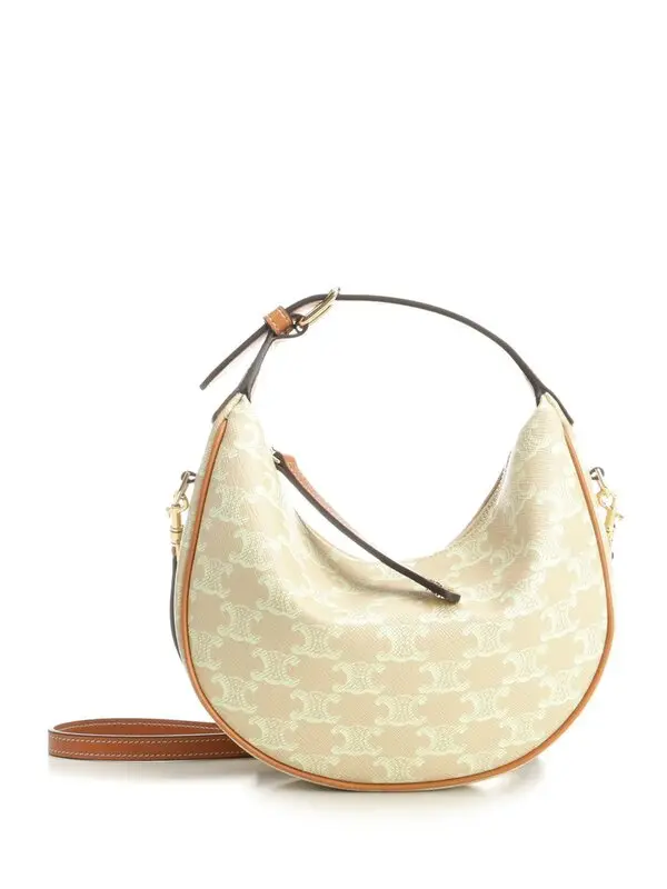 Celine Teen Lulu Bag In Triomphe Canvas - Yellow