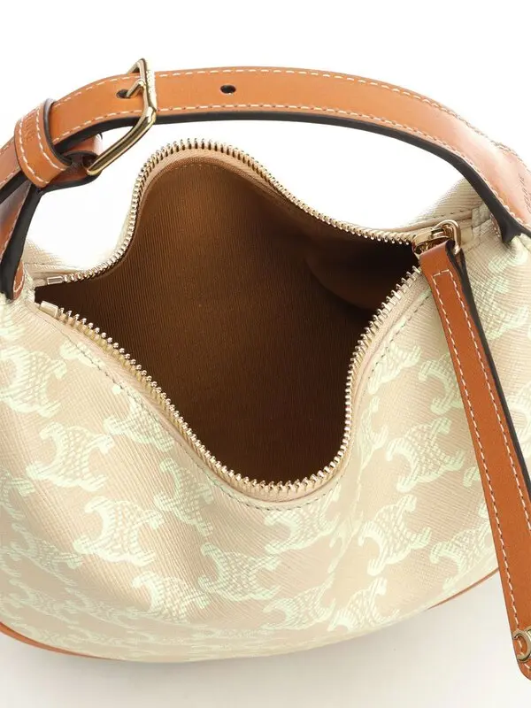 Celine Teen Lulu Bag In Triomphe Canvas - Yellow