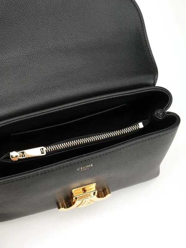 Celine Nino Teen Bag In Garnet Leather - Black