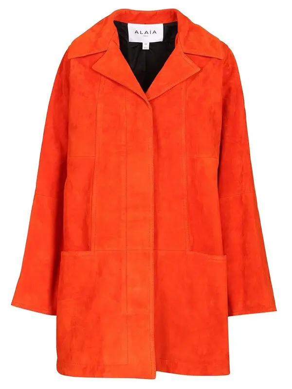 Alaïa Trapeze Coat - Red