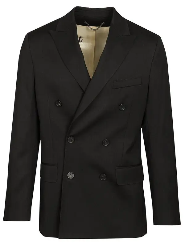 GOLDEN GOOSE Double-breasted Wool Jacket - Black