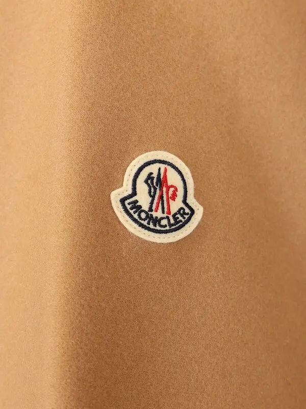 Moncler Padded Cape In Wool Blend