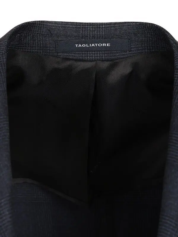 Tagliatore Vesuvio Prince Of Wales Suit - Blue