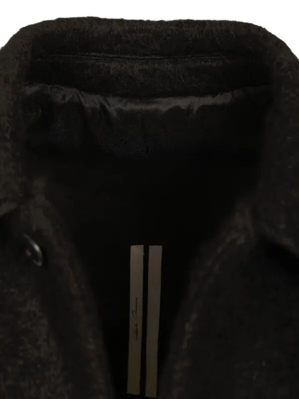 Rick Owens Brad Coat In Alpaca Wool Blend - Black