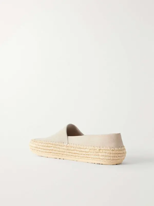 Loewe Paula's Ibiza Rio Suede And Raffia Espadrilles