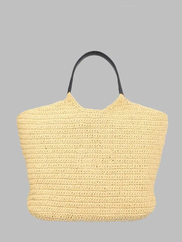 Balmain Crochet Shopper Bag - Cream