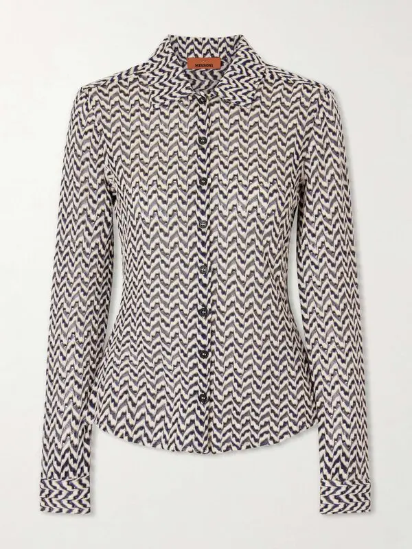 Missoni Embellished Crochet-knit Cardigan