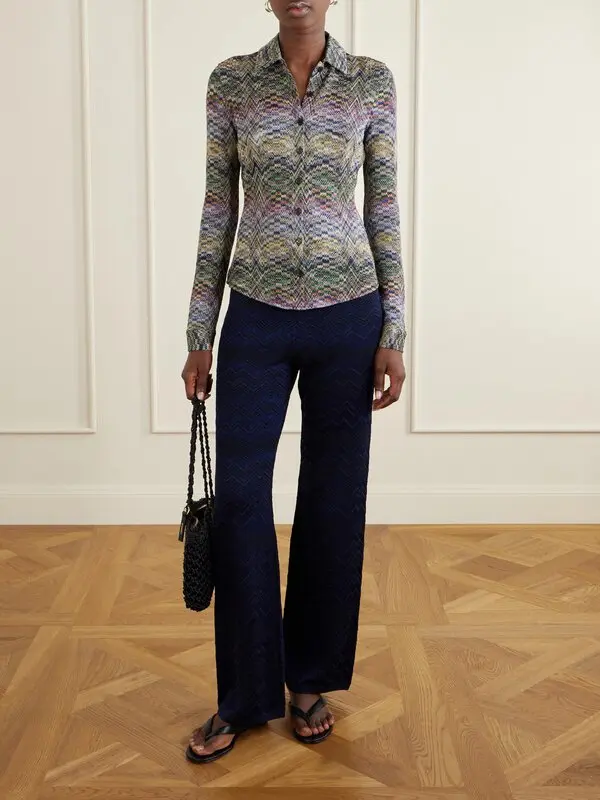 Missoni Crochet-knit Straight-leg Pants