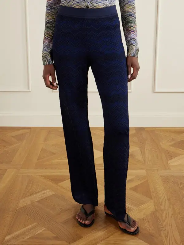 Missoni Crochet-knit Straight-leg Pants