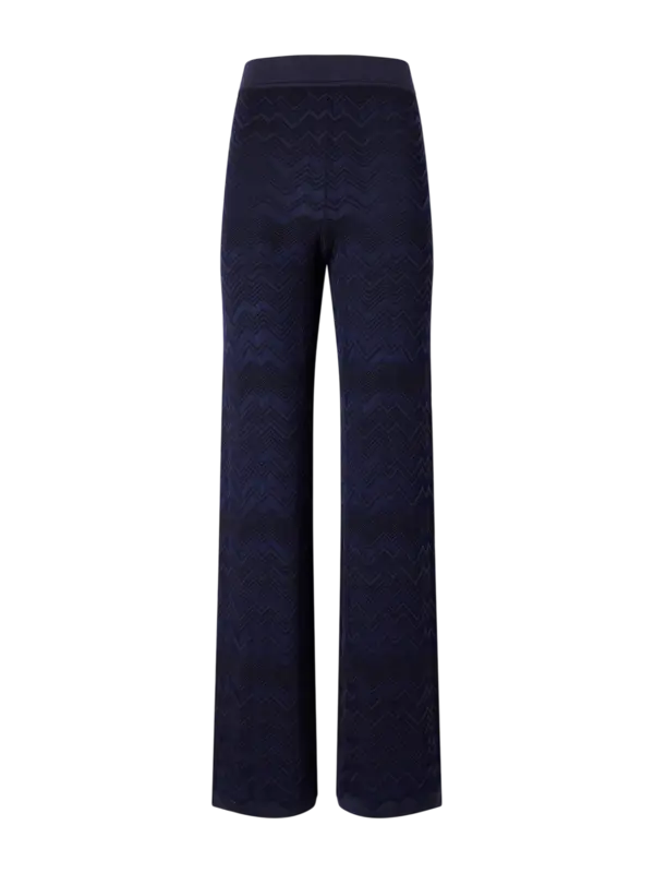 Missoni Crochet-knit Straight-leg Pants - Blue