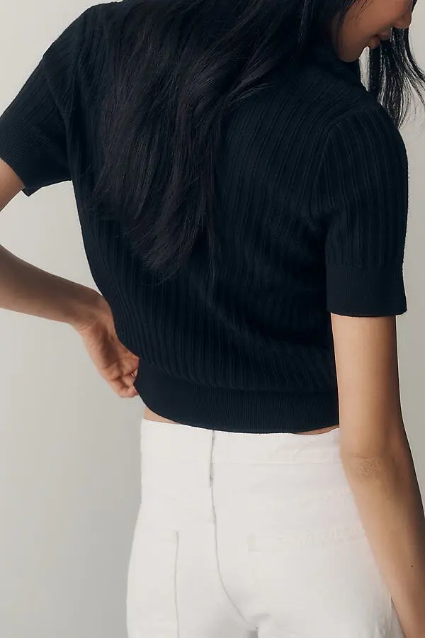 Maeve Lace-trim Sweater - Black