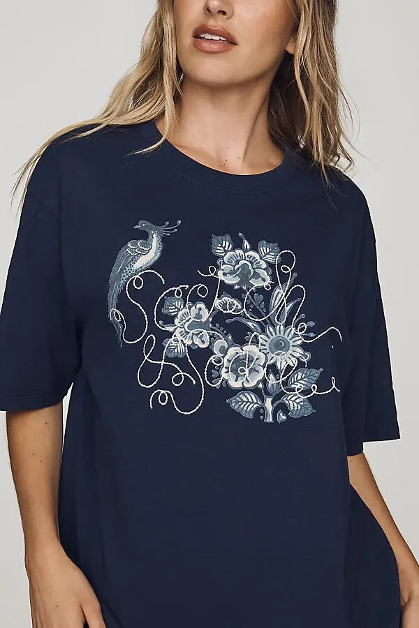Scotch & Soda Cotton Embroidered T-shirt