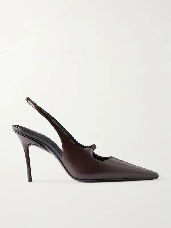 Alaïa Drop 90 Slingback Pumps - Brown